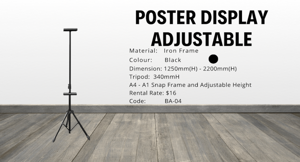 POSTER DISPLAY STAND – 3D PROPS SINGAPORE