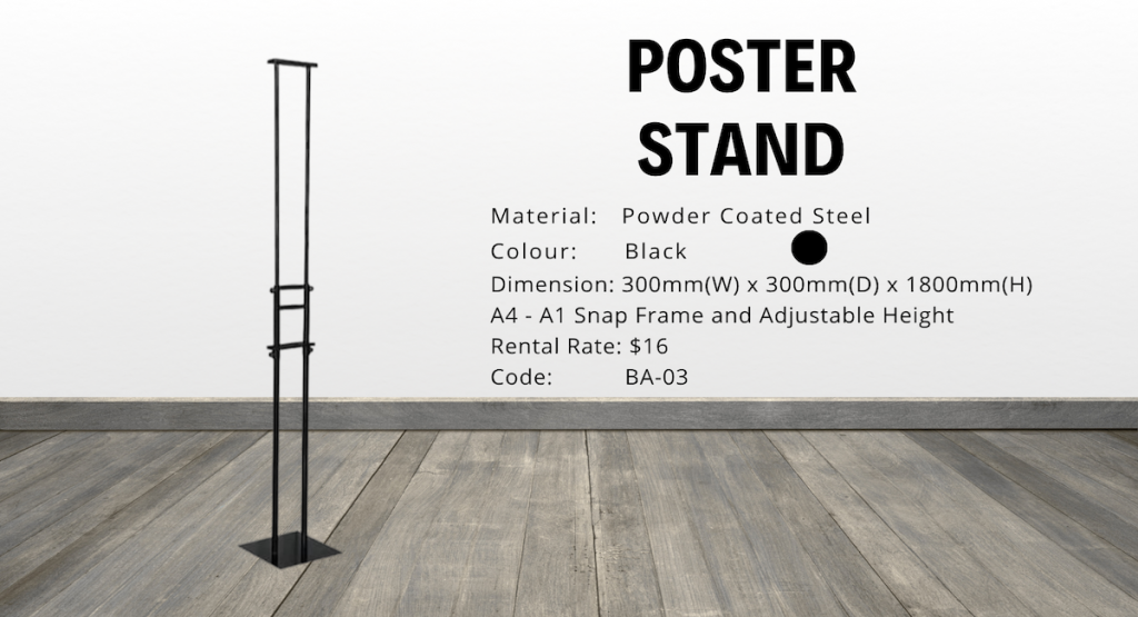 POSTER STAND – 3D PROPS SINGAPORE